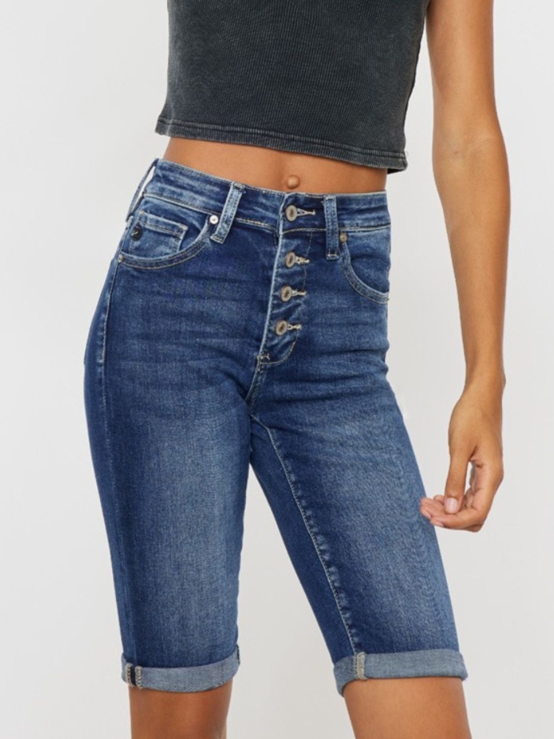 Kancan Full Size Cat's Whiskers Button Fly Denim Shorts – Connolly Creates